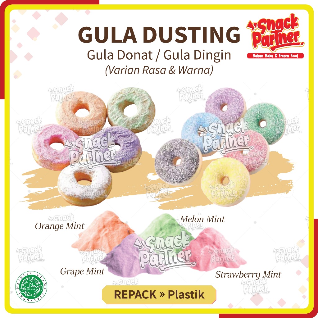 Jual DUSTING MINT / GULA DONAT DINGIN Repack 100 250 GR - Topping ...