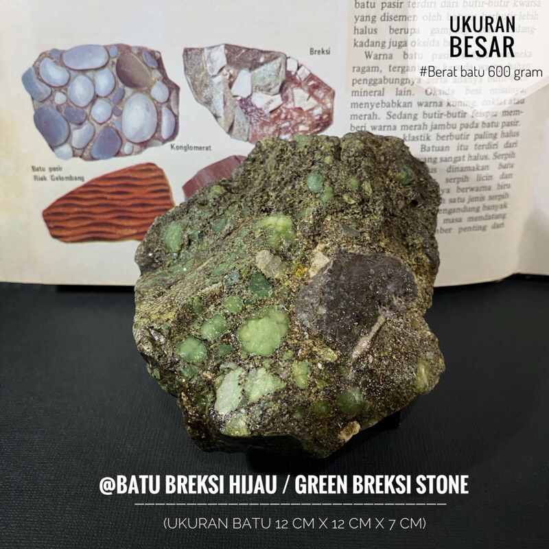 Jual Bongkahan Batu Breksi Hijau Natural L7 atau Batu Kristal Breksi ...