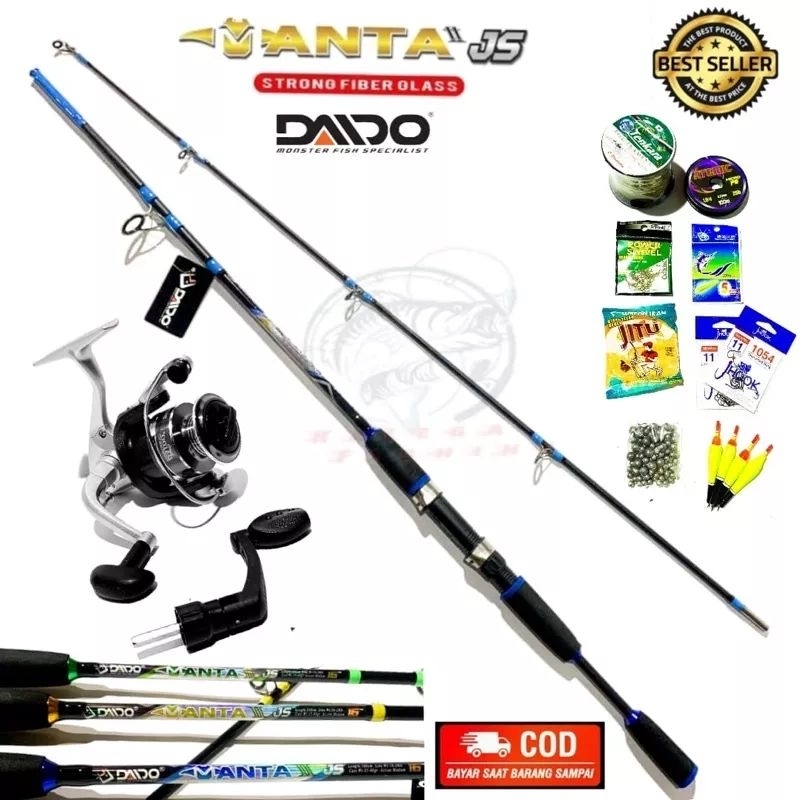 Jual SET PANCING MURAH Set Pancing Daido Fiber Solid KOMPLIT 120cm ...