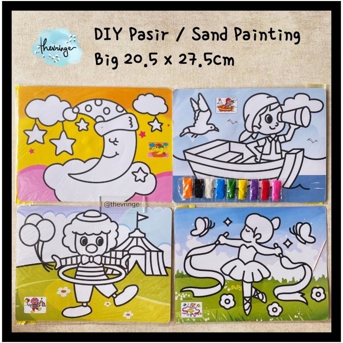 Jual DIY Sand Painting Kids DIY Pasir Mewarnai dengan Pasir Anak ...