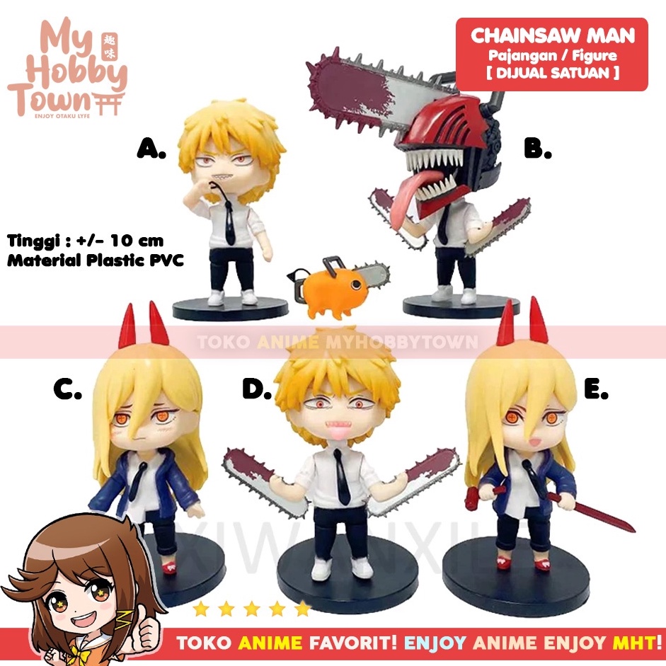 Jual Laris Figure Anime Chainsaw Man Denji Power Pochita Satuan AAF ...