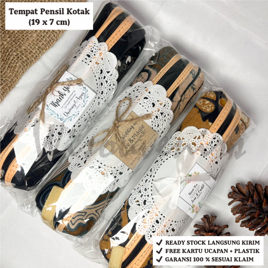 Jual Souvenir Pernikahan Tempat Pensil Batik Khas Jogja 19 x 7 cm Souvenir Tempat Pensil Batik ...