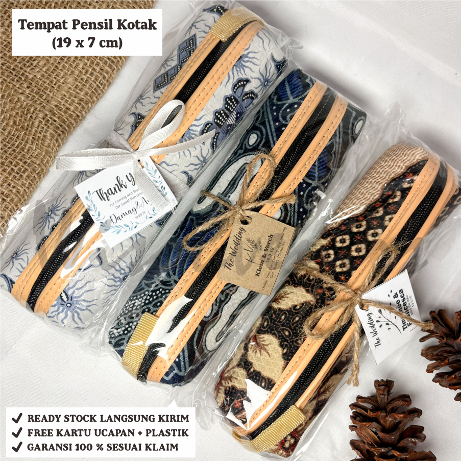 Jual Souvenir Pernikahan Tempat Pensil Batik Khas Jogja 19 x 7 cm Souvenir Tempat Pensil Batik ...