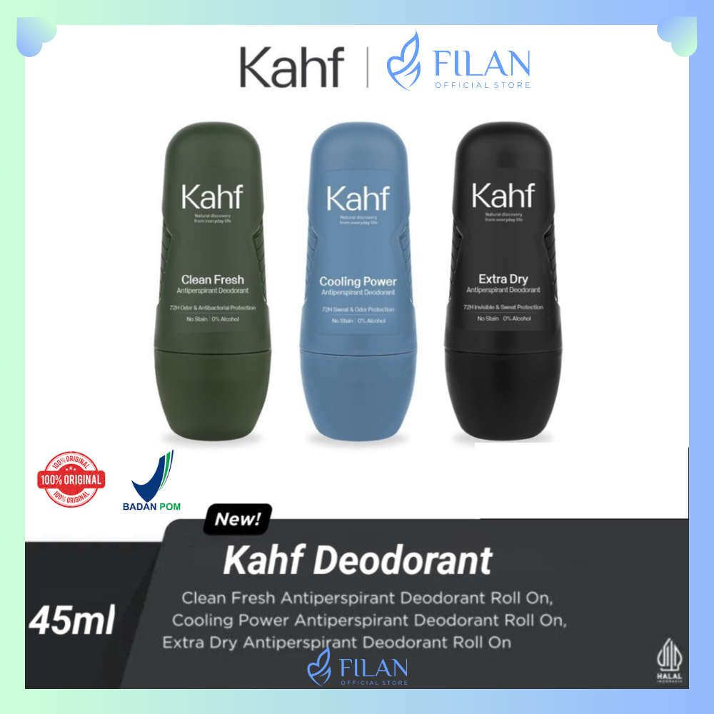 Jual KAHF Antiperspirant Deodorant Roll On 45ml (Varian Baru) | Shopee Indonesia