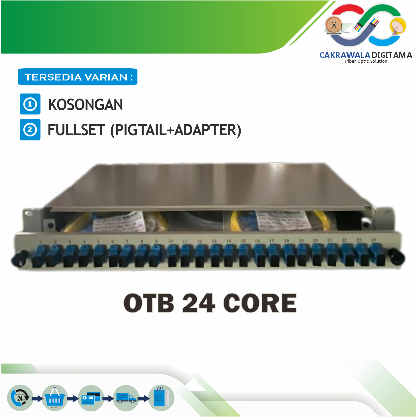 Jual OTB 24 core Kosongan / Komplit (24 adapter biru + pigtail ...