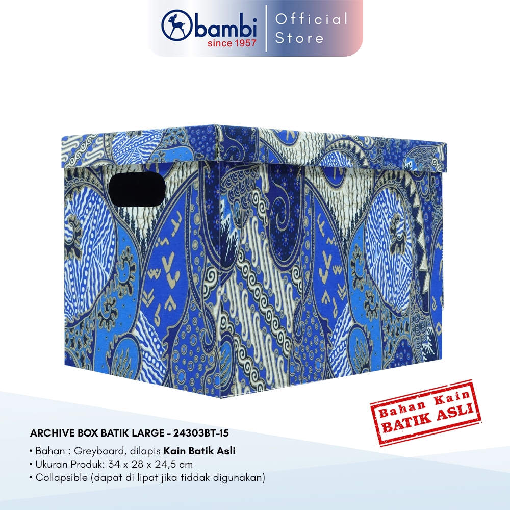 Jual Bambi Storage Box Edisi Premium Kain Batik Asli Kereta Kencana ...