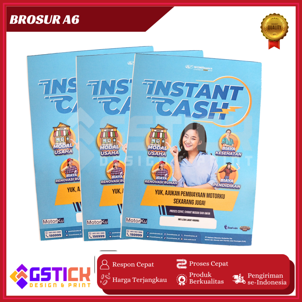 Jual BROSUR A6 CUSTOM (1 RIM/500PCS) | Shopee Indonesia