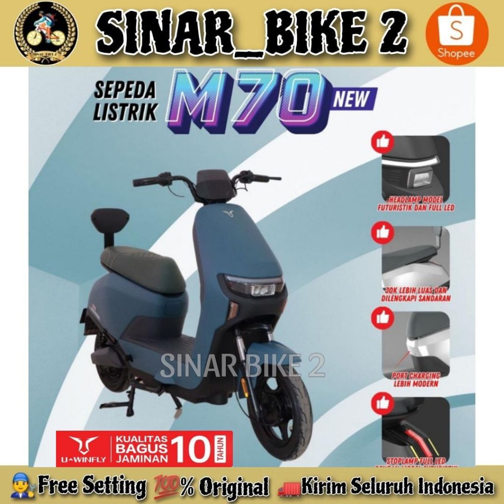 Jual Sepeda Listrik UWINFLY M 70 / M70 500 Watt Smart KEY Starter ...