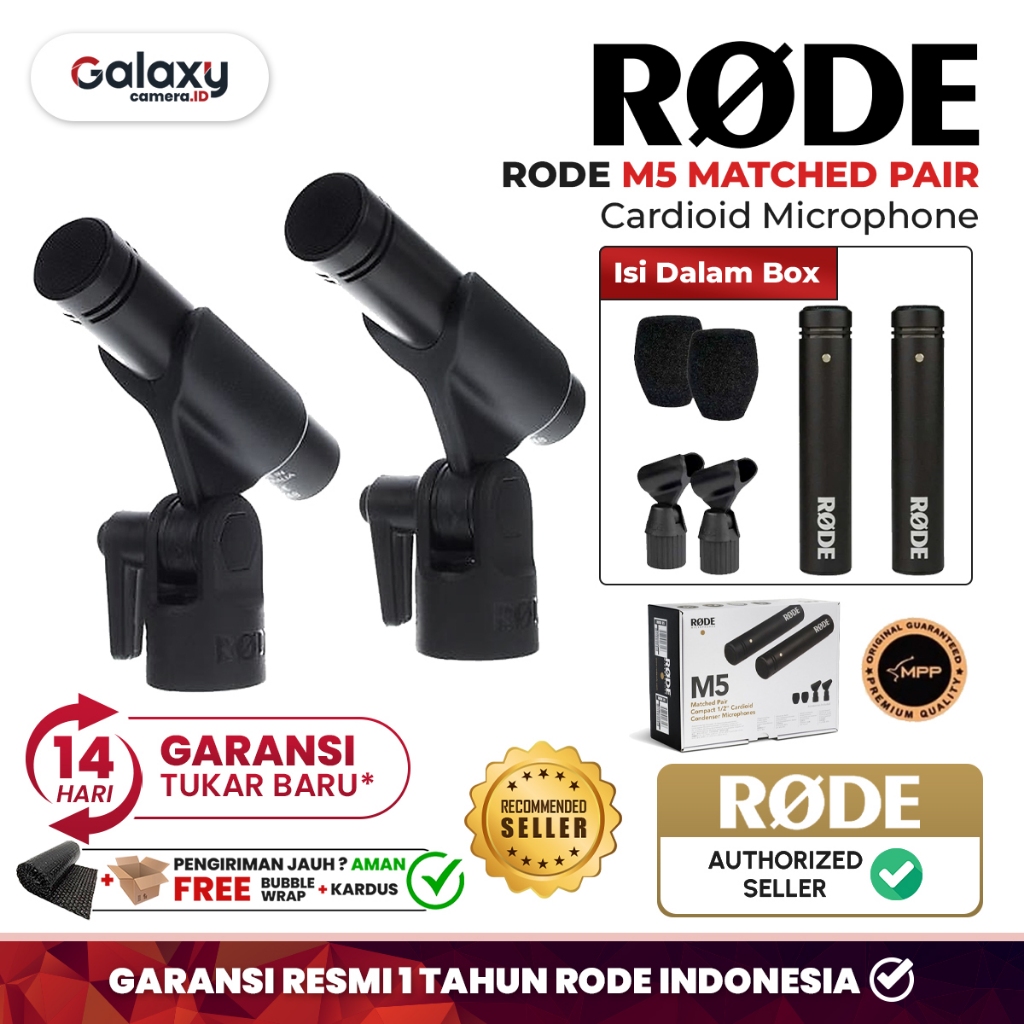 Jual Rode M5MP Matched Pair M5 MP 1/2" Cardioid Condenser Microphone ...