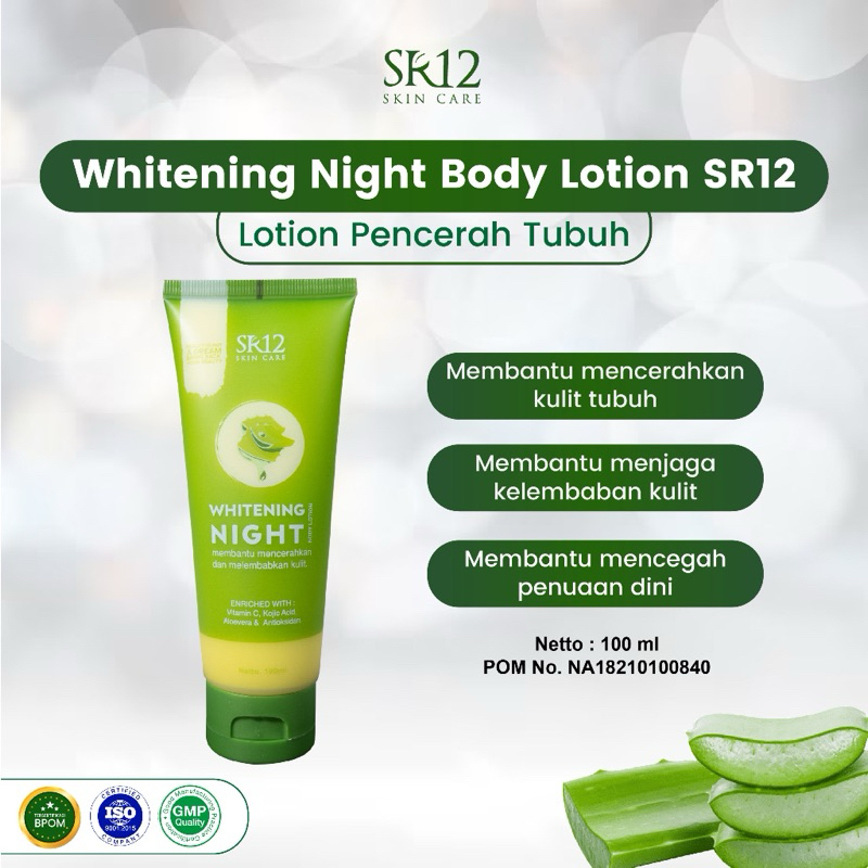 Jual WHITENING NIGHT BODY LOTION SR12 WANGI SAKURA/HAND BODY MALAM ...