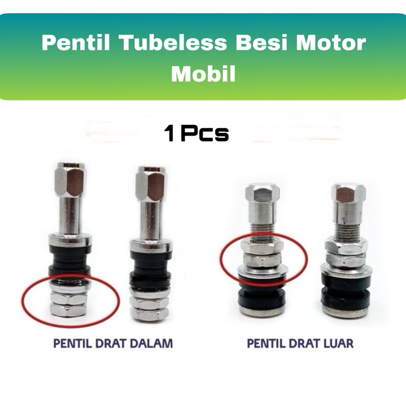 Jual Pentil Tubeless Bahan Besi Motor Mobil Drat Dalam & Drat Luar ...