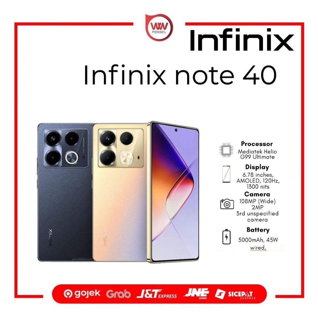 Jual Hp Infinix Note 40 Ram 8GB Internal 256GB Garansi Resmi | Shopee Indonesia