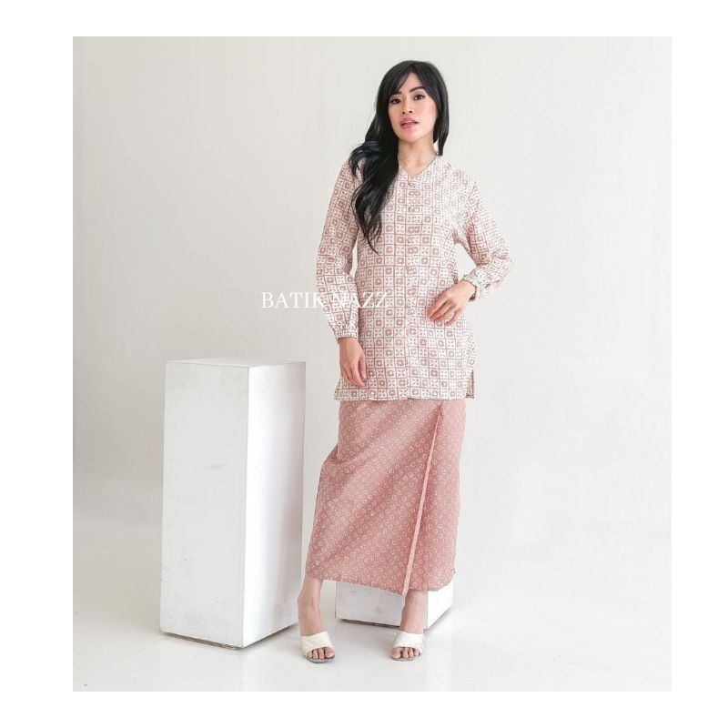 Jual Kurung Melayu Batik Modern Ramadhan - Kyra One Set | Shopee Indonesia