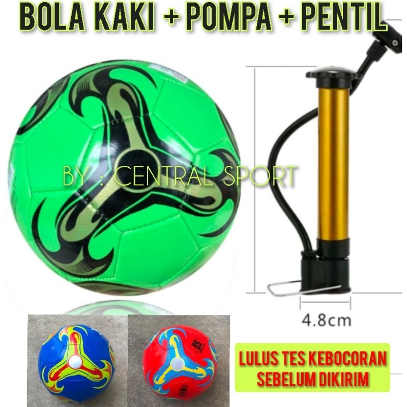Jual Bola Kaki Bola Sepak plus pompa pentil nomor 5 lapangan luar ...