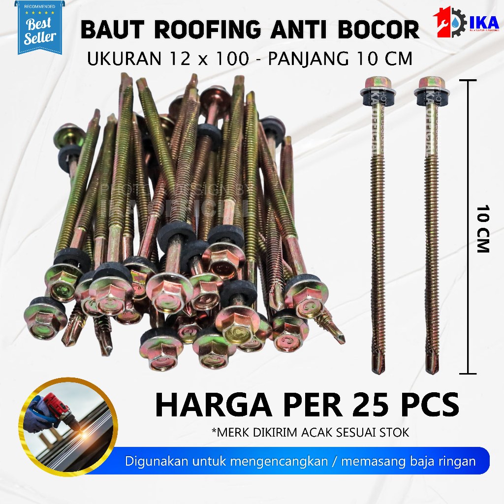 Jual Baut baja ringan l baut Skrup Baja Ringan 10x16 10x19 Harga Termurah- 100pcs Mild Steel ...