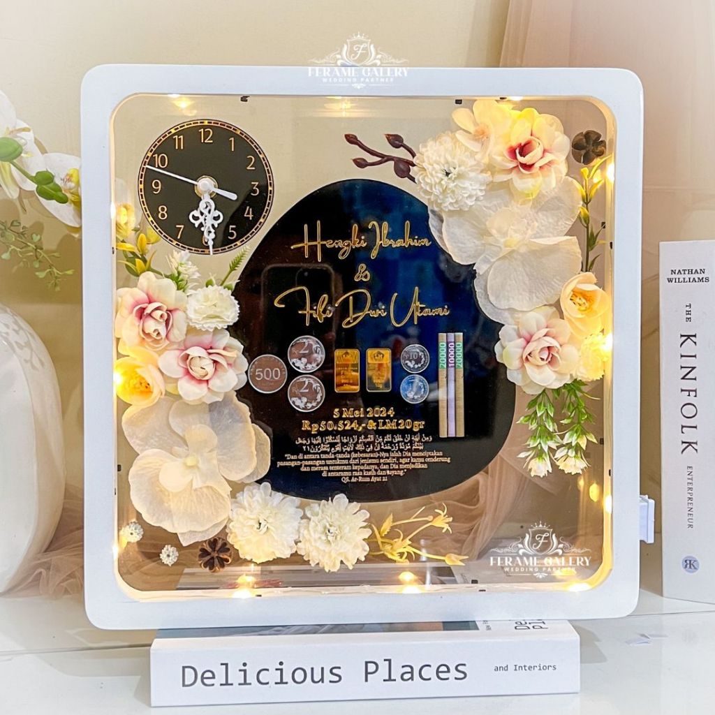 Jual Mahar Jam Bingkai Lengkung mahar pernikahan premium Express custom ...
