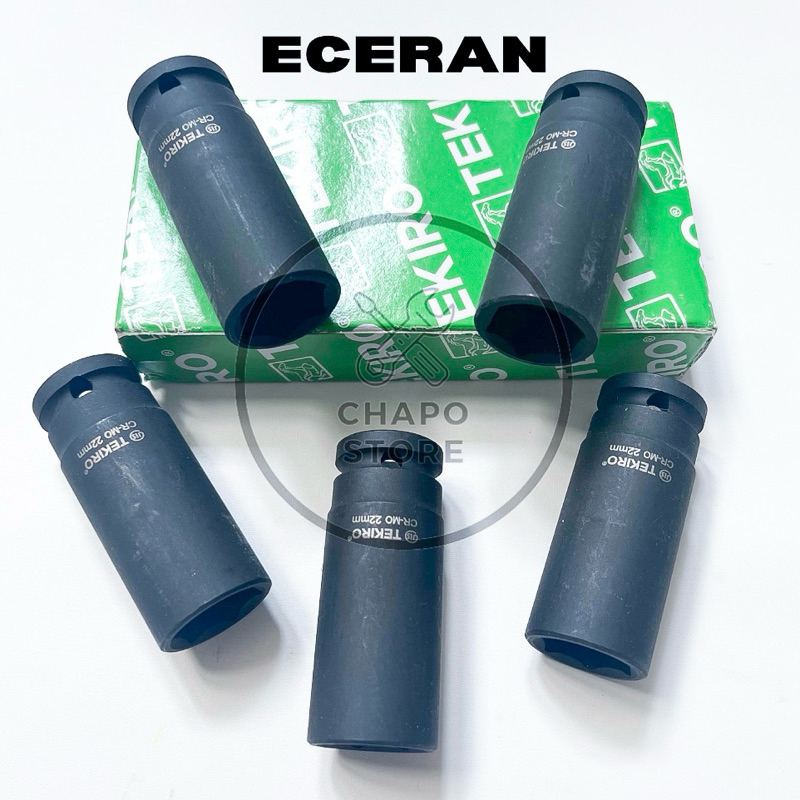 Jual Tekiro mata kunci sok sock shock socket impact 1/2" inch 6PT 8 - 32 MM mata sock pukul sock ...