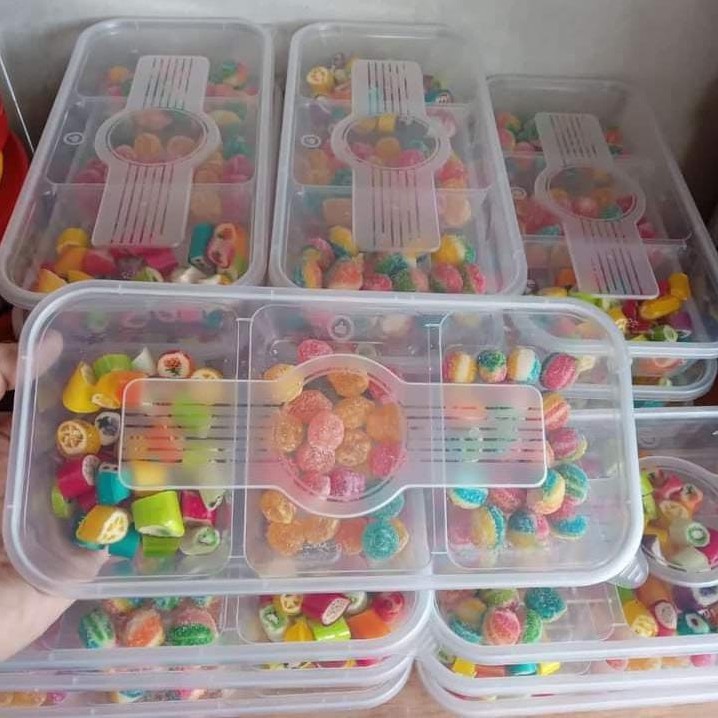 Jual Permen Viral 3 Sekat Dan Permen Potong Rainbow Permen Sticky ...