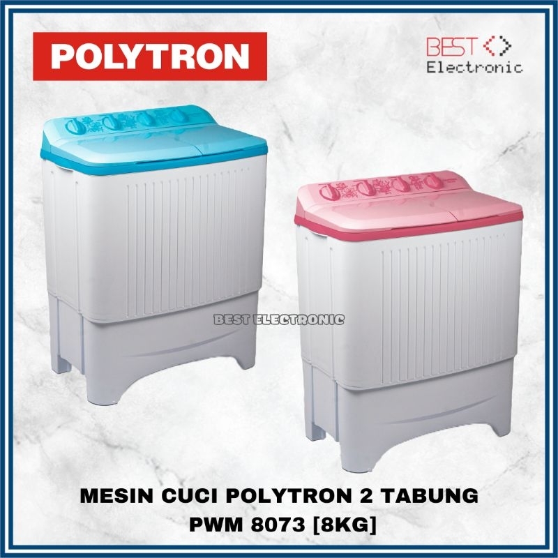 Jual MESIN CUCI 2 TABUNG 8KG POLYTRON PWM 8073 PWM8073 PWM-8073 ...