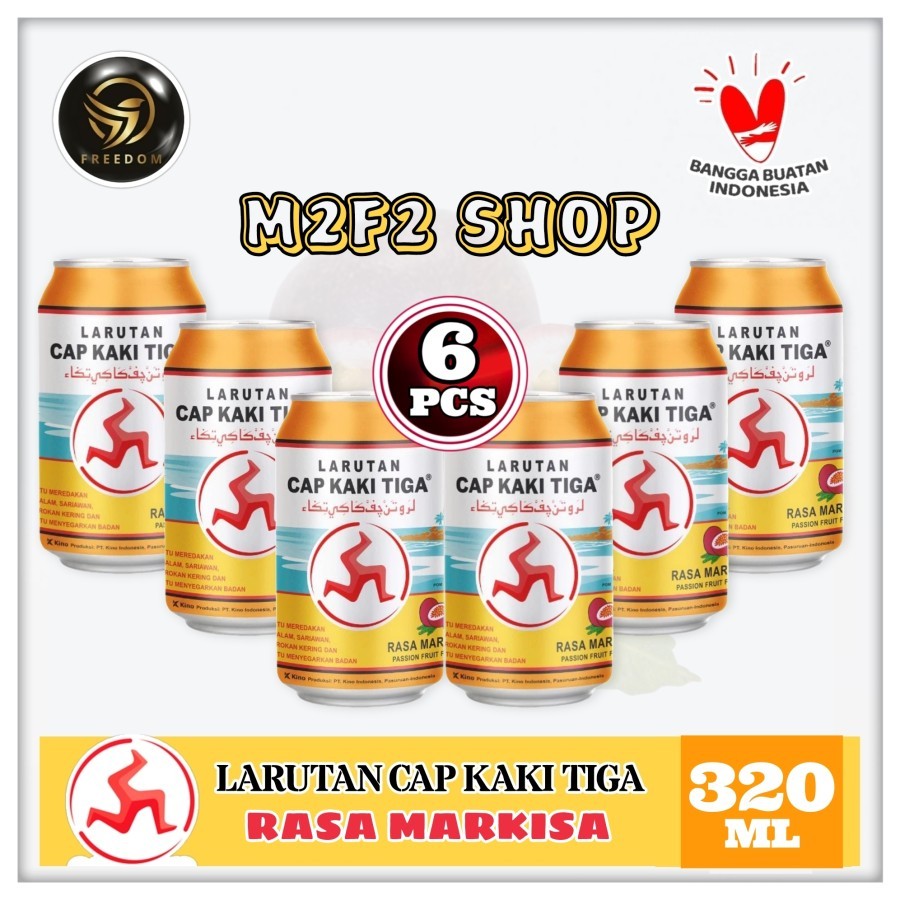 Jual Larutan Penyegar Cap Kaki Tiga Kaleng Rasa Markisa | Passion Fruit - 320 ml (Kemasan 6 Pcs ...