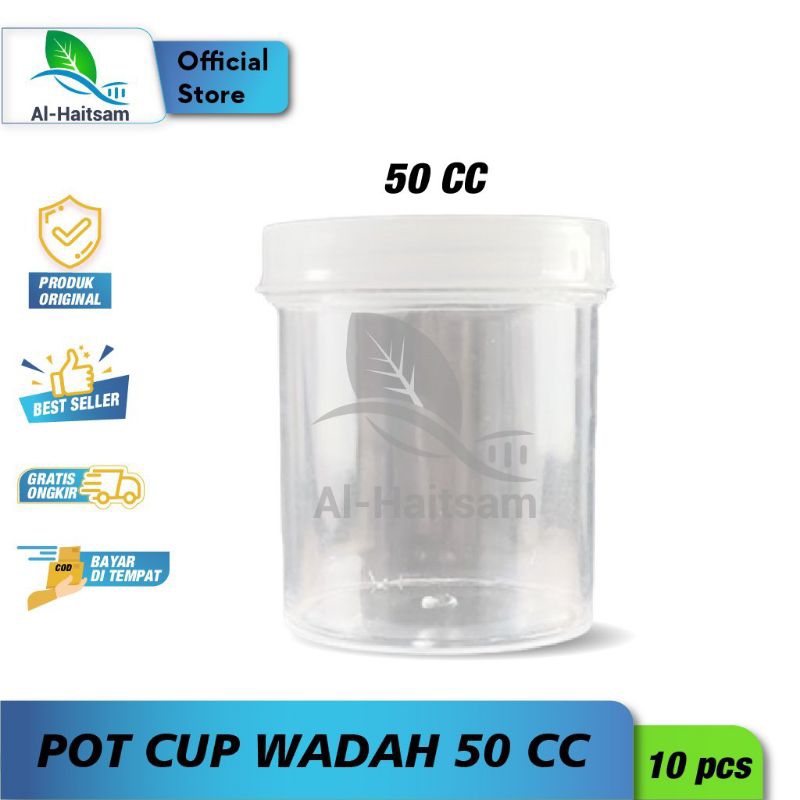 Jual 10 pcs Pot Urine 50cc Pot Slime 50cc Pot Salep 50cc Pot Obat 50cc ...