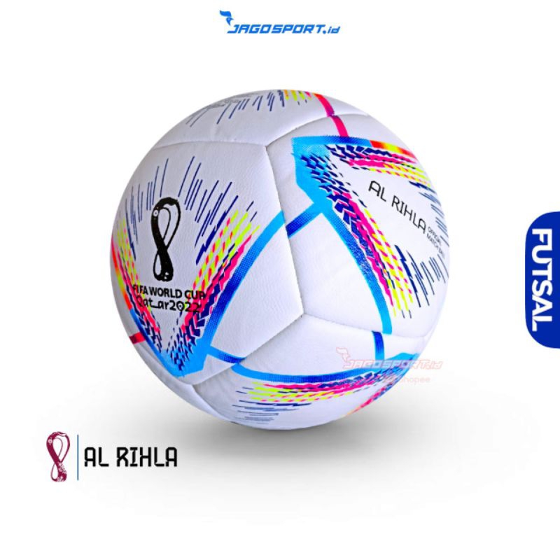 Jual BOLA FUTSAL AL RIHLA QATAR FS SIZE 4 JAHIT EMPUK SEPAK | Shopee ...