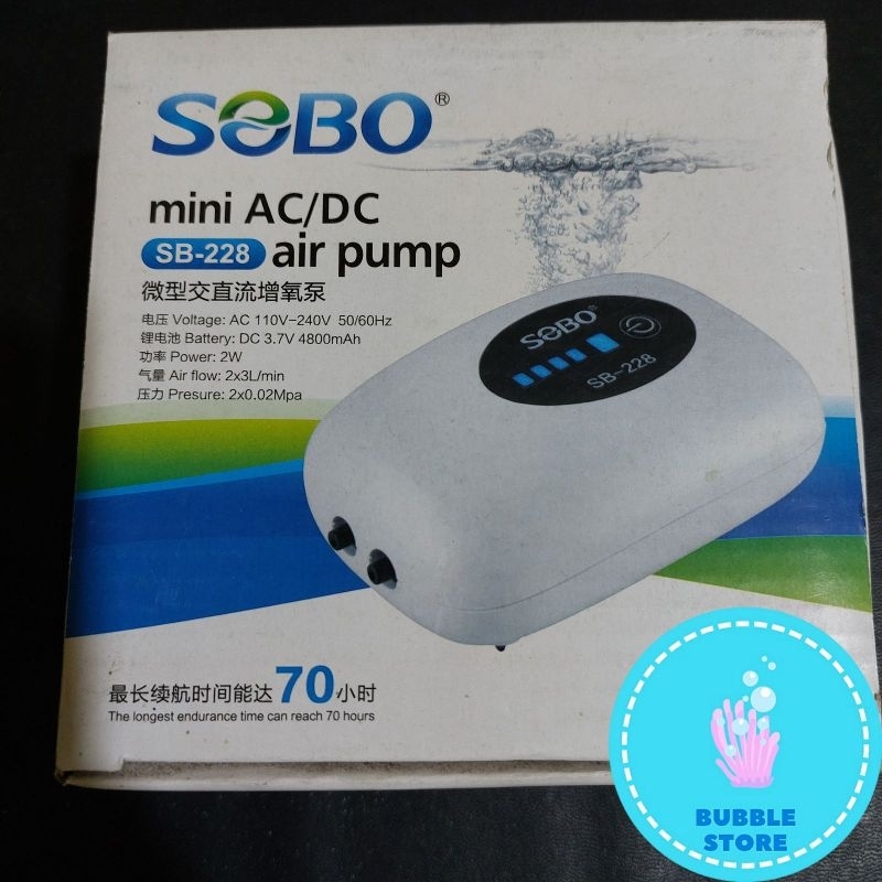 Jual MESIN AERATOR 2 LUBANG ACDC SOBO SB-228 / SOBO POMPA UDARA AC DC ...