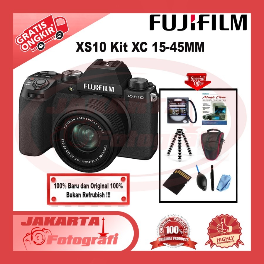 Jual Fujifilm X-S10 Body Only Camera Mirrorless FujiFilm BO XS10 Kit 18-55MM | Shopee Indonesia