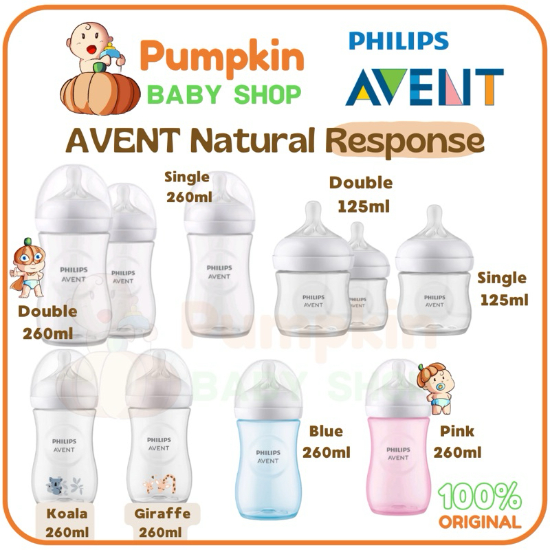 Jual Philips Avent Bottle Natural Response / Botol susu avent Response ...