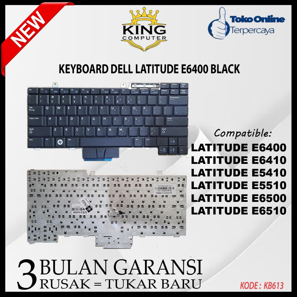 Jual Keyboard Laptop Dell Latitude E6400 E5410 E5510 E6410 E6510 E6500 ...