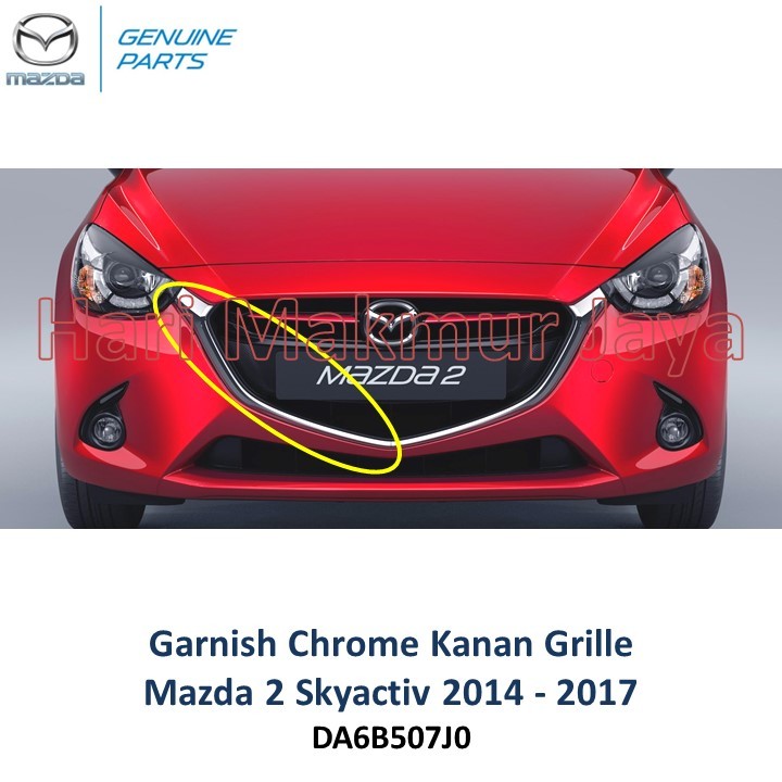 Jual Garnish Lis Chrome KANAN Vernekel grill grille radiator Mazda 2 ...