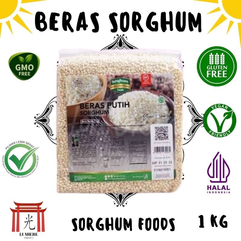 Jual Beras Putih Sorghum, tinggi protein, sahabat Vegan, NonGMO ...