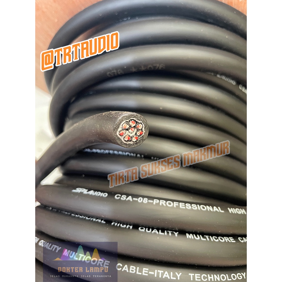 Jual Kabel SPL Audio Cable Snake CSA-08 Hitam Eceran Per Meter | Shopee ...