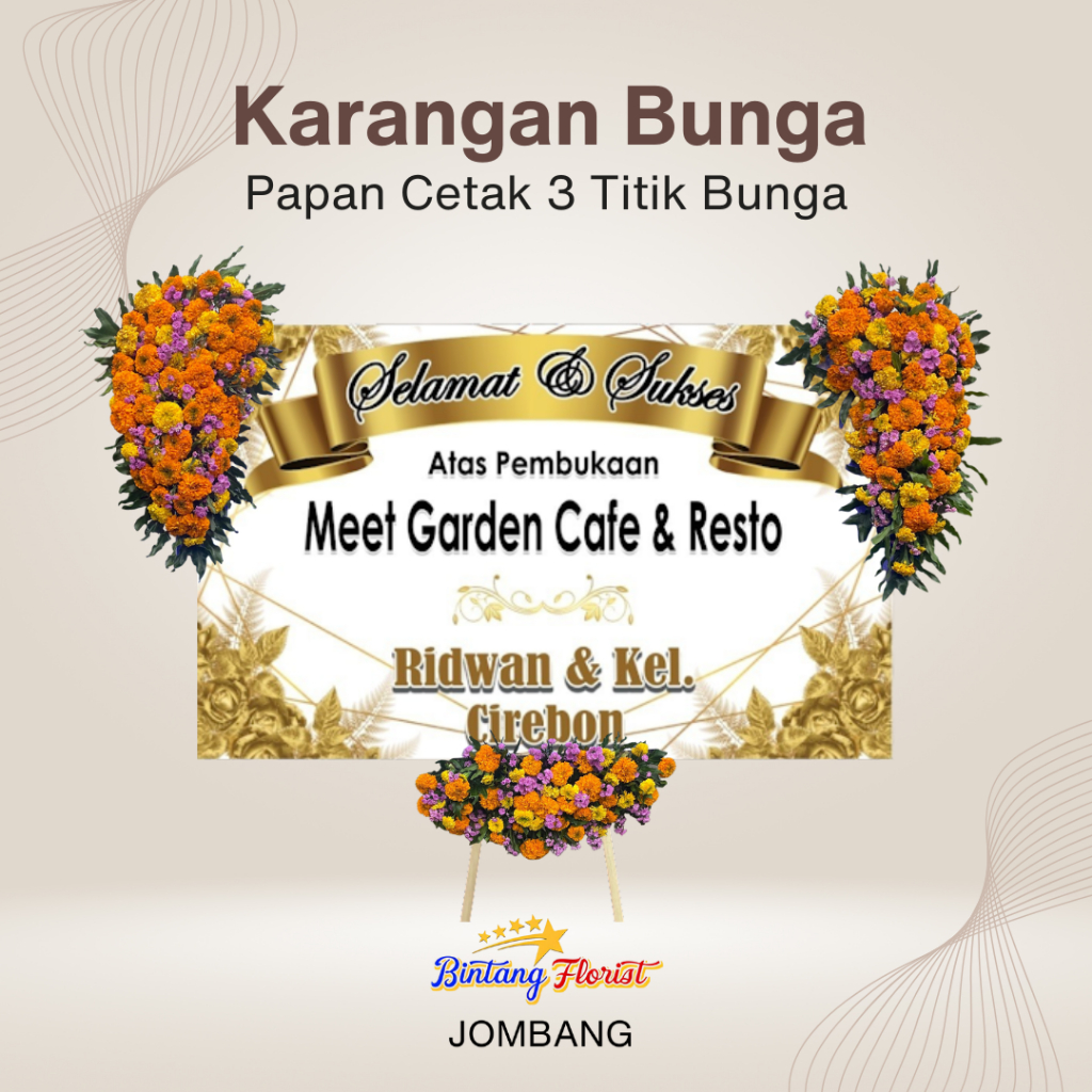 Jual Bintang Florist Jombang Karangan Bunga Papan Besar Cetak Banner ...