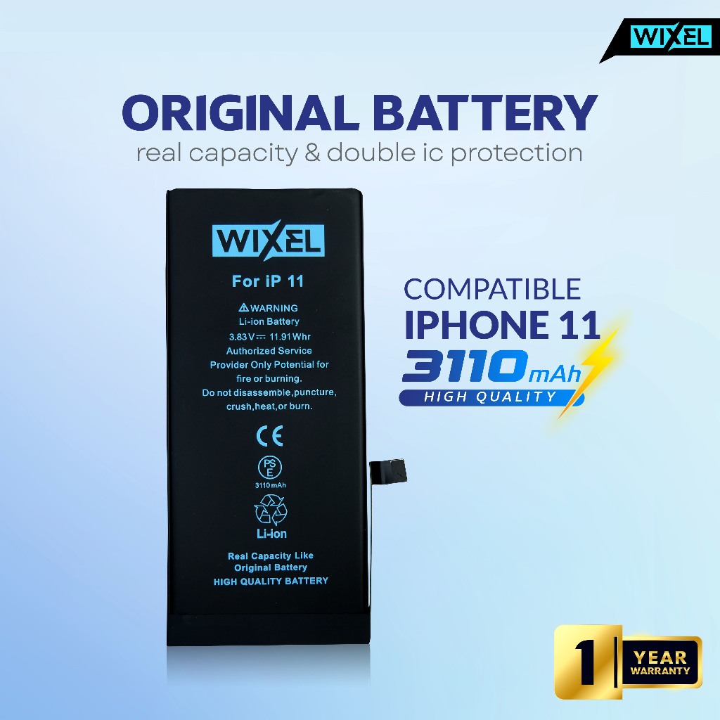 Jual WIXEL Baterai Iphone 11 Batre Batrai Battery Dual Double Power ...