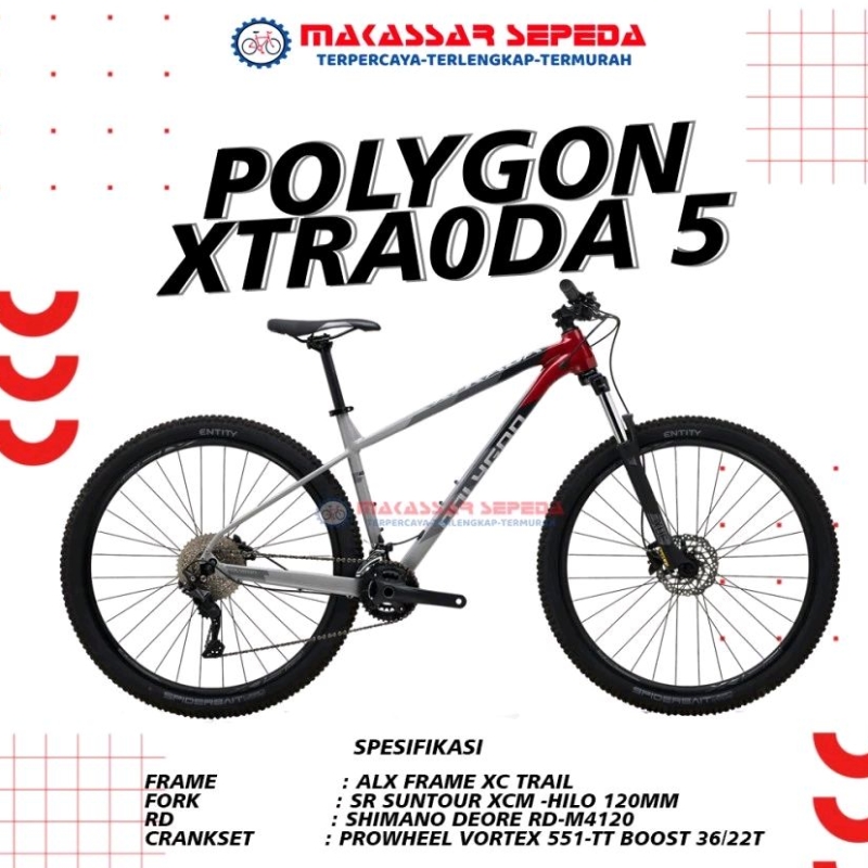 Jual SEPEDA MTB POLYGON XTRADA 5 2X10 SPEED HYDRAULIC DISCBRAKE ...