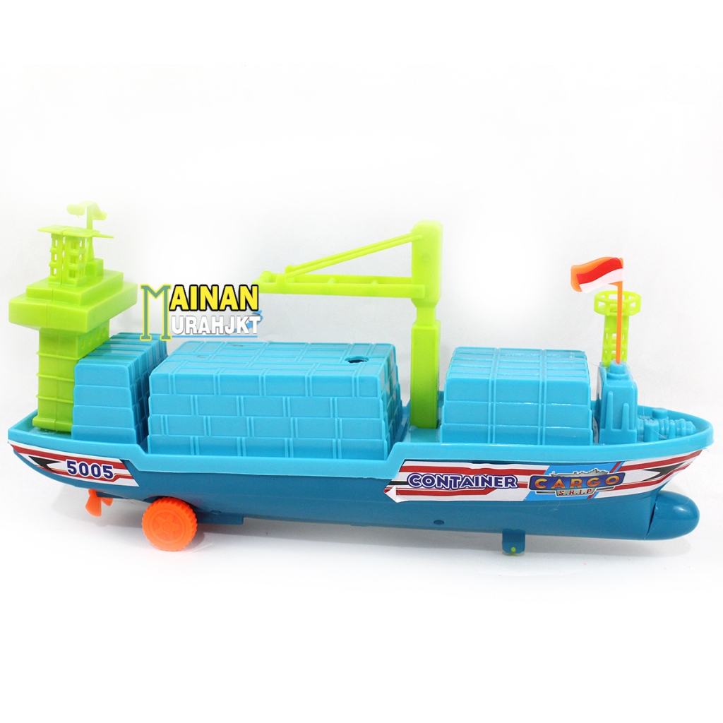 Jual MAINAN ANAK MURAH CARGO CONTAINER SHIP OCT5005 MAINAN KAPAL KARGO ...