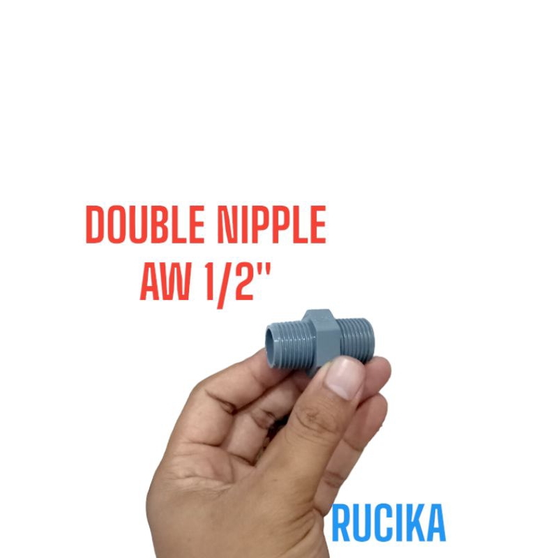 Jual DOUBLE NIPPLE AW 1/2"/FITTING PIPA PVC RUCIKA 1/2inch | Shopee Indonesia