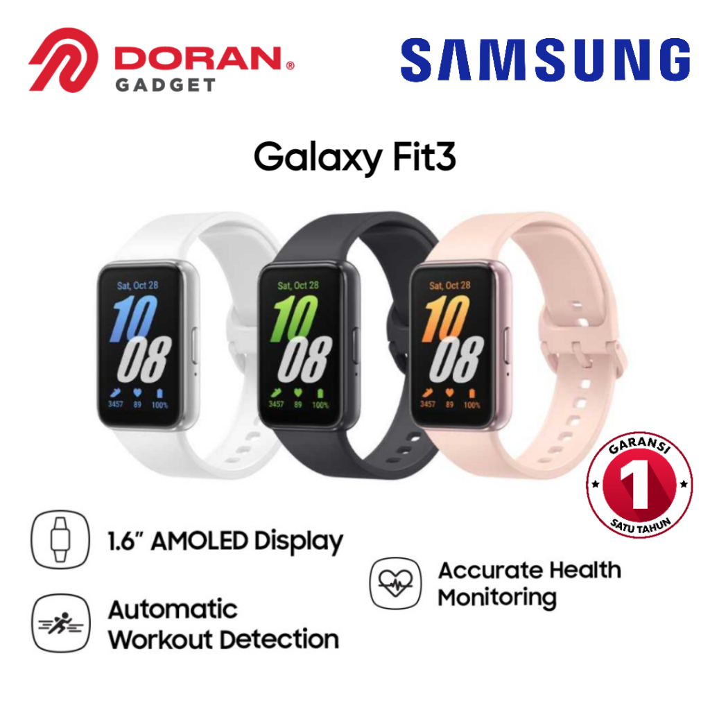 Jual Samsung Galaxy Fit 3 Fit3 1.6" Smartwatch Amoled Garansi Resmi ...