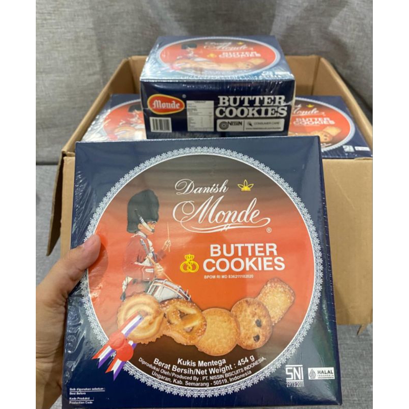 Jual Monde Butter Cookies 454gr Kue kaleng lebaran enak | Shopee Indonesia