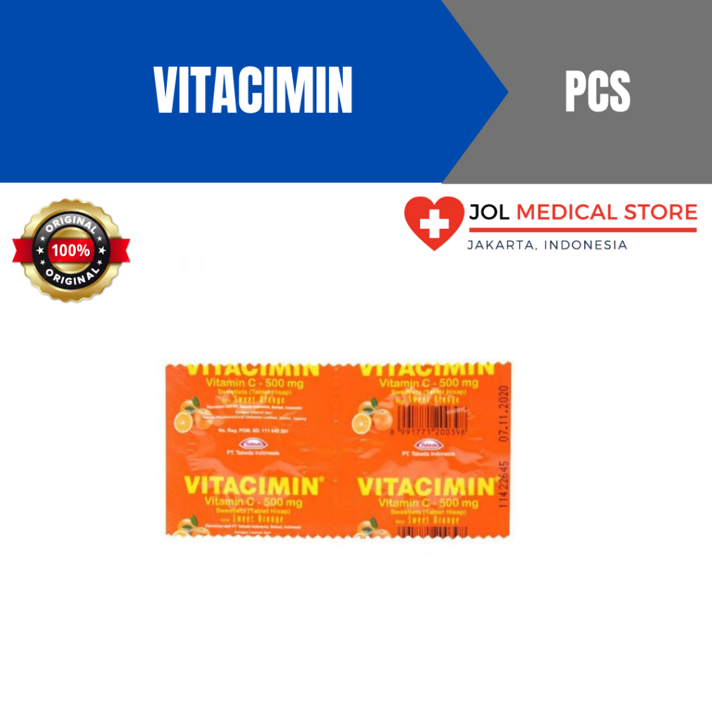 Jual VITACIMIN SWEET ORANGE 500 MG (1 PCS) | Shopee Indonesia