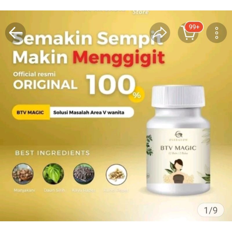 Jual Jamu Pil Virgin Perapat Pil BTV MAGIC ORIGINAL | Shopee Indonesia