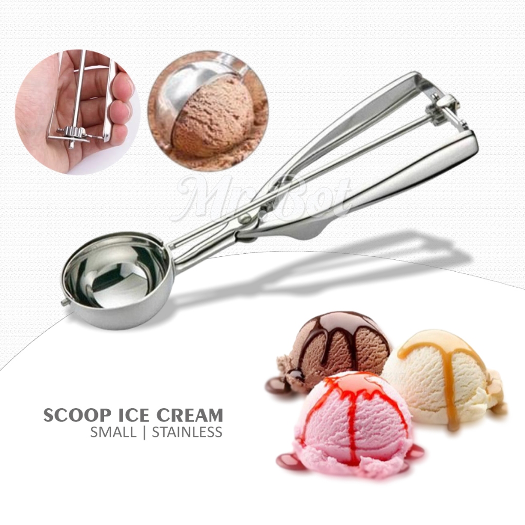 Jual Sendok Es Cream Stainless Ice Cream Scoop Anti Karat | Shopee ...