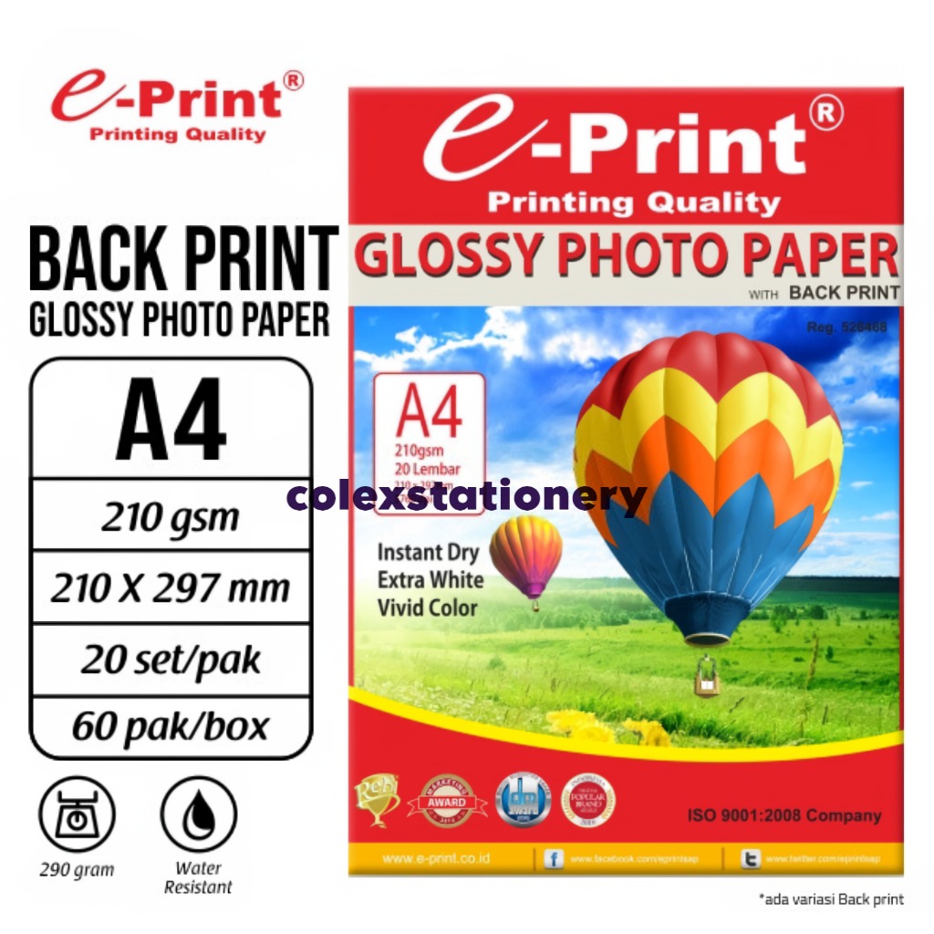 Jual Kertas Foto / Glossy Photo Paper With Back Print Ukuran A4 210 Gsm ...