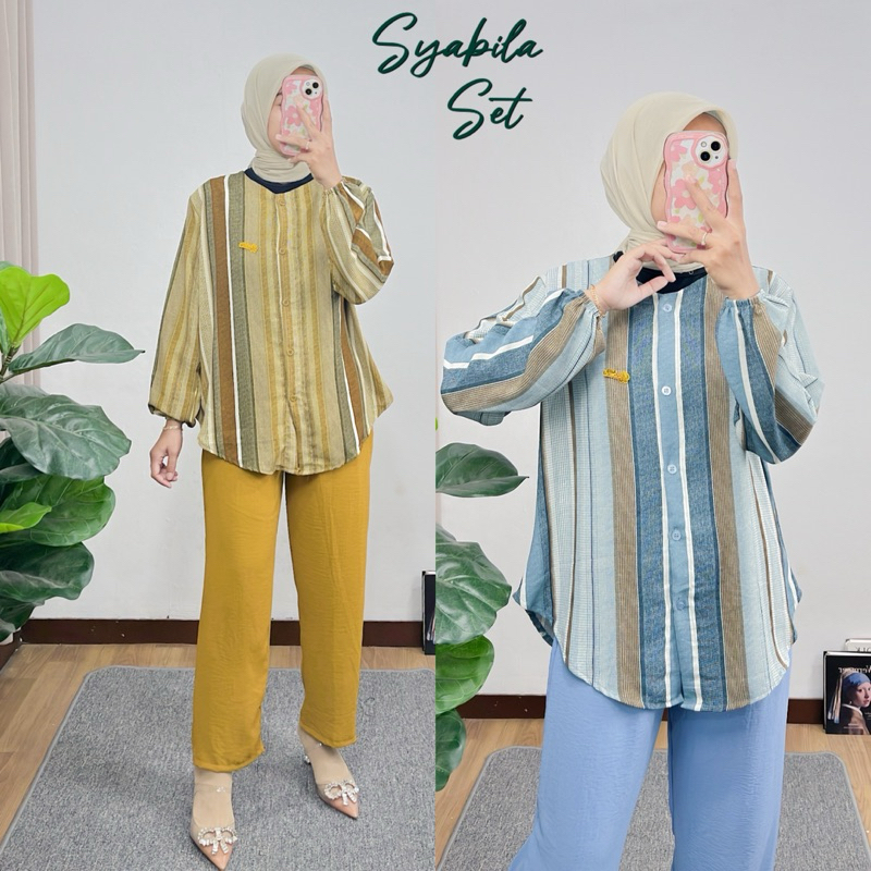 Jual syahila oneset bahan ceingkel motif cantik | Shopee Indonesia