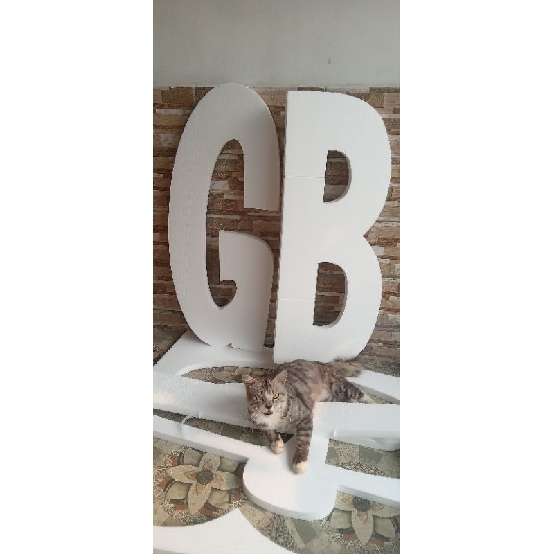 Jual styrofoam huruf jumbo ukuran 90cm tebal 2cm | Shopee Indonesia