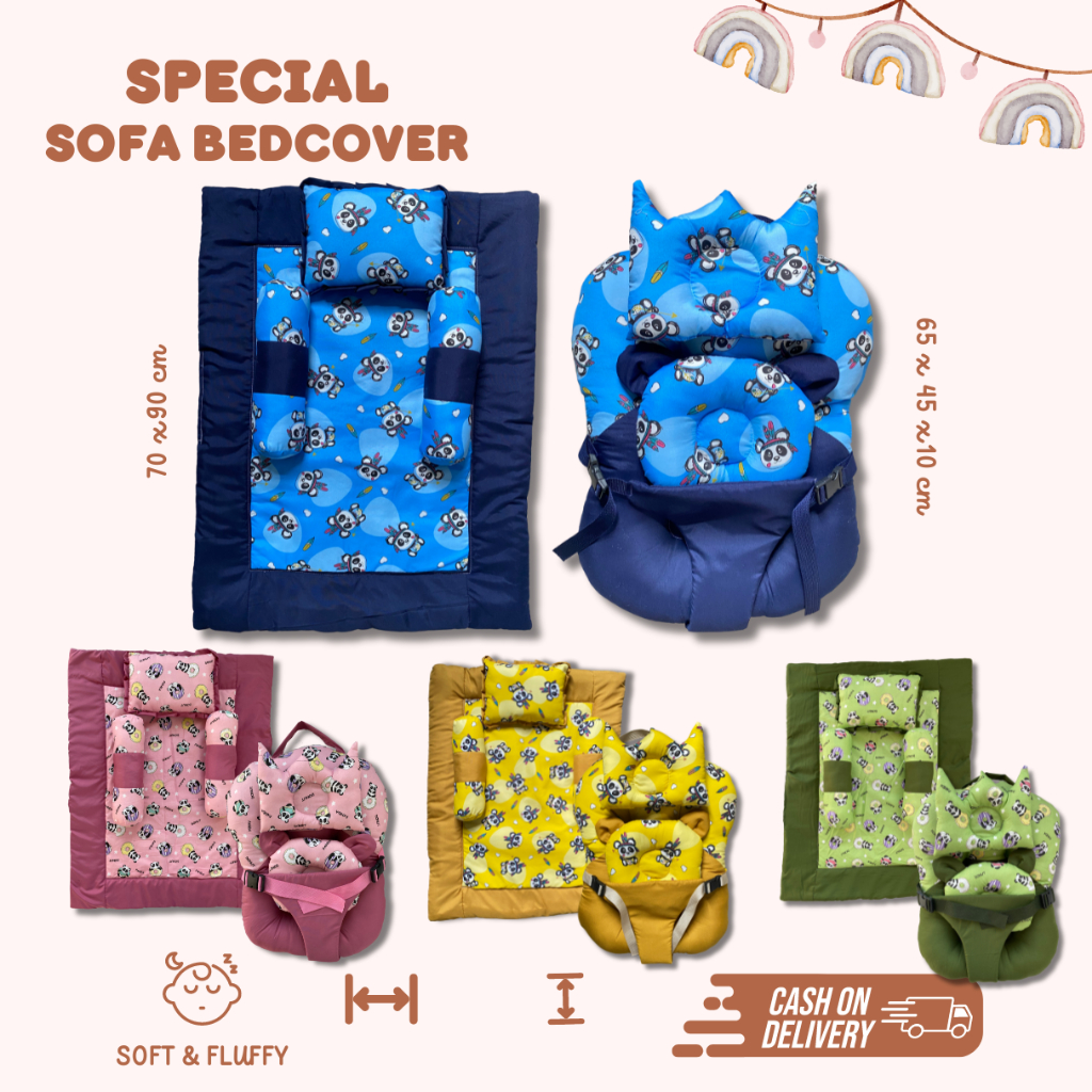 Jual SPECIAL SOFA BEDCOVER PANDA GEMOY & ANIMAL Modern Katun Bisa ...