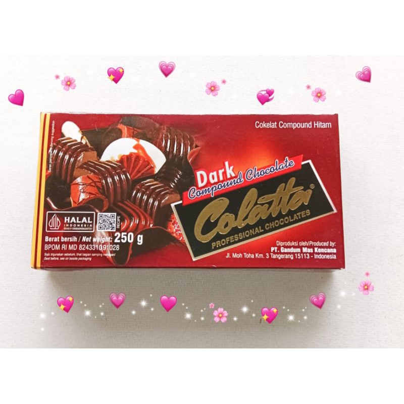 Jual COLLATA DARK COKELAT COMPOUND 250G | Shopee Indonesia