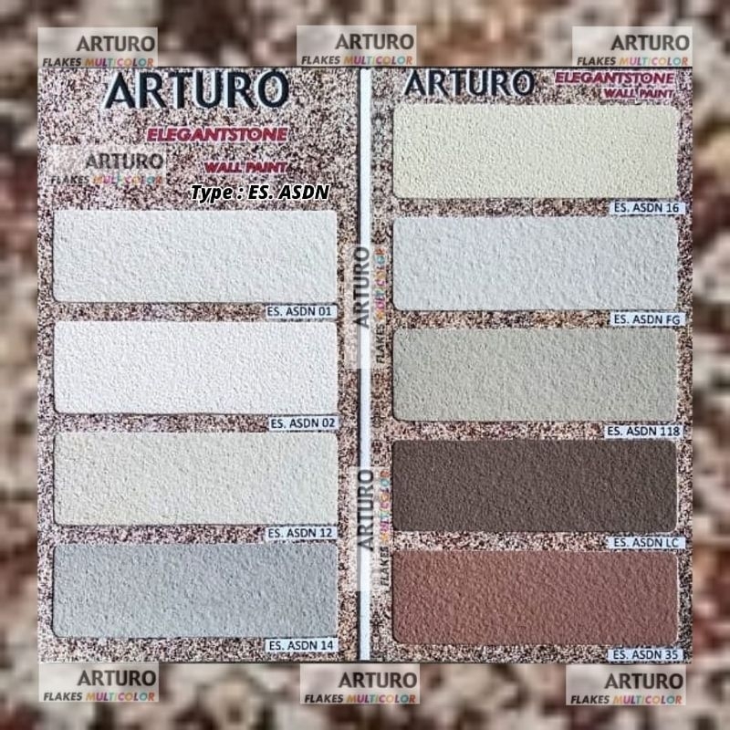 Jual ARTURO Type ES ASDN Pail 20kg 01 02 12 14 16 FG 118 LC 35 Cat Texture Tone Flakes Tekstur ...