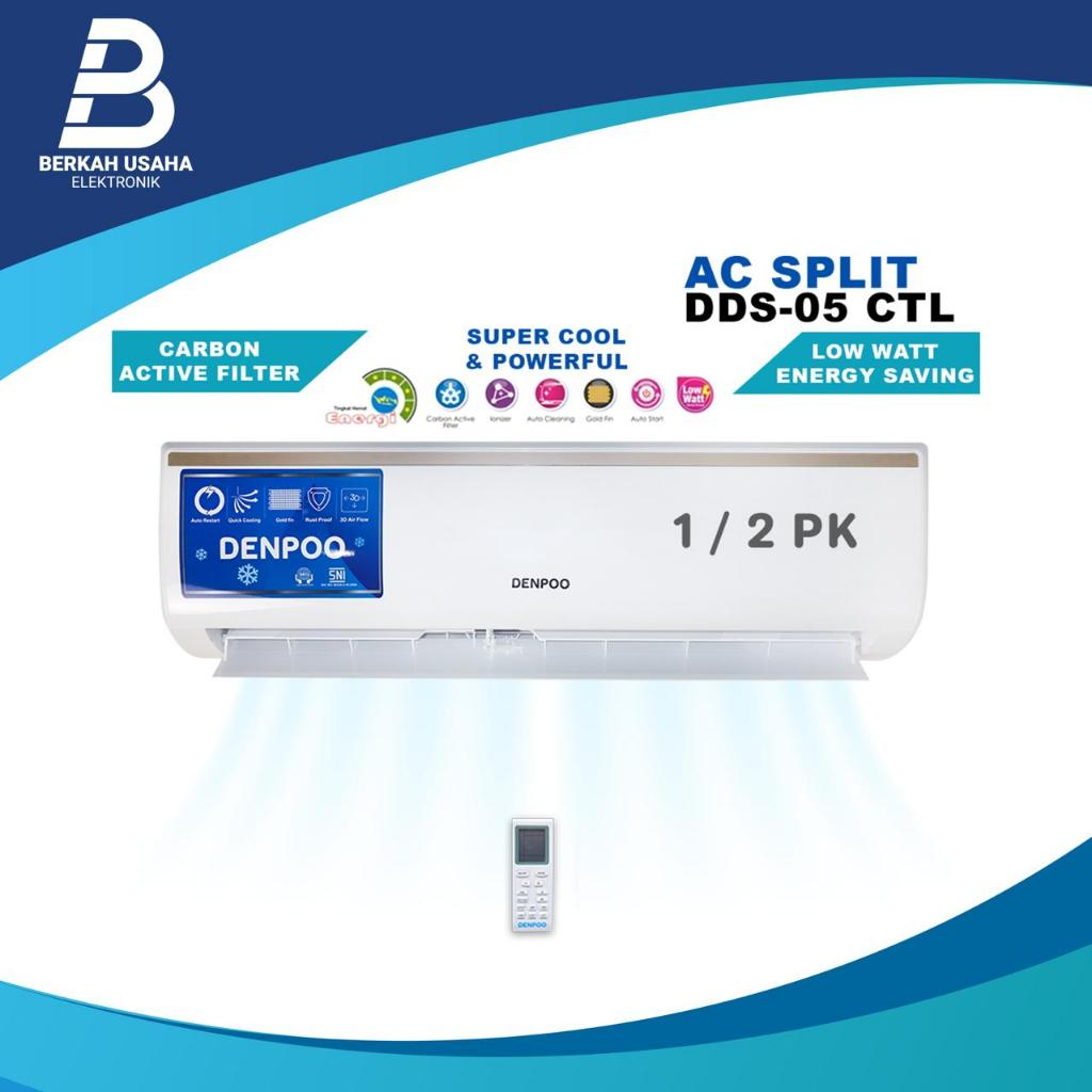 Jual DENPOO AC SPLIT PENDINGIN RUANGAN DDS 05 CTL 1/2 PK | Shopee Indonesia